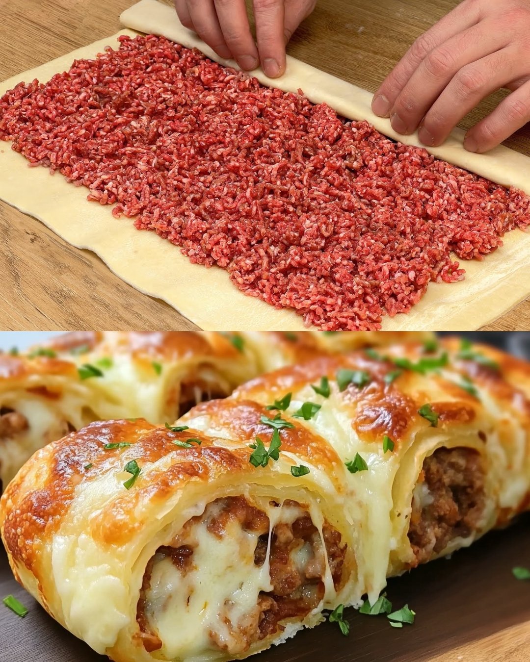 Savory Puff Pastry With Minced Meat And Cheese Healthy Recipes Savory Puff Pastry With Minced Meat And Cheese Healthy Recipes